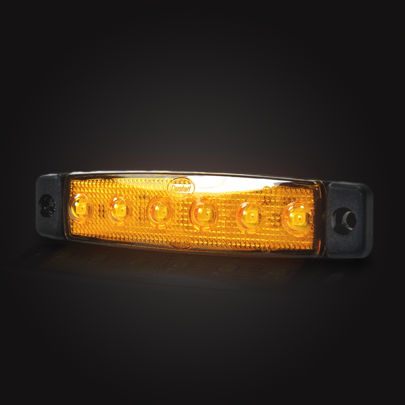 Dasteri 6 LED marker lamp ORANGE - Truckned - LED lamp for 24V